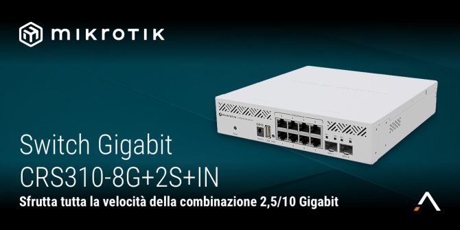 Nuovo switch combo 2,5/10 Gigabit di MikroTik per piccoli uffici ...