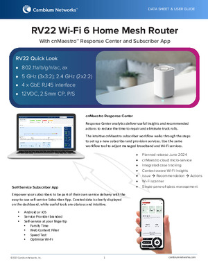 Cambium RV22: il nuovo Router Mesh Wi-Fi 6 per la casa - Aikom Technology