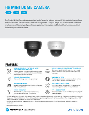 Scopri la nuova telecamera Avigilon H6 Mini Dome: sicurezza compatta e intelligente - Aikom ...